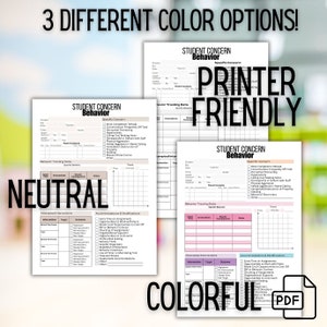 Student Concerns Documentation Sheets: IEP, RTI Interventions (PDF) - Etsy