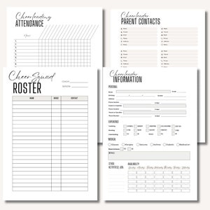 Cheer Coach Planner, Printable Digital Download Planning Sheets - Etsy