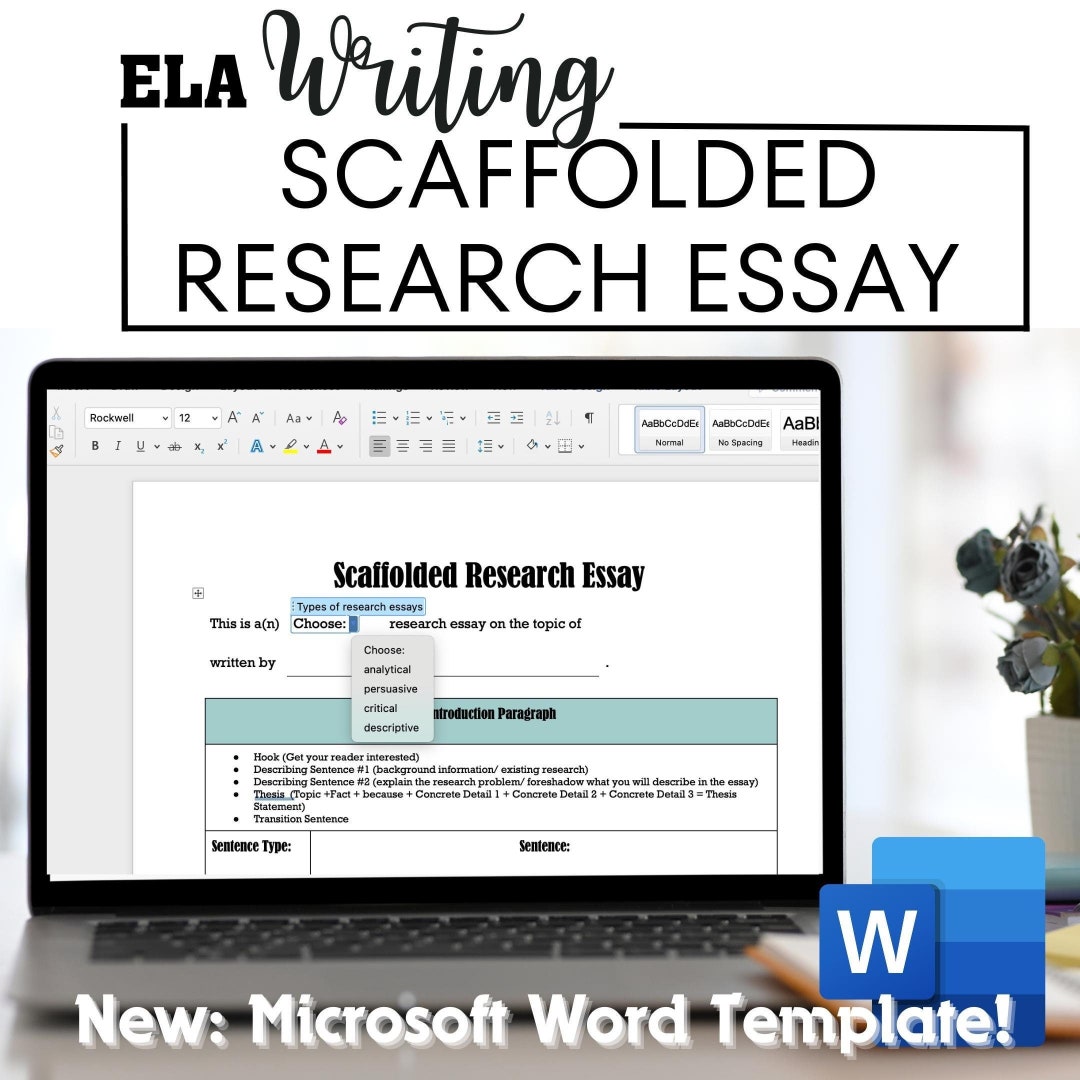 Scaffolded Research Essay Template, Writing Supports, IEP ...