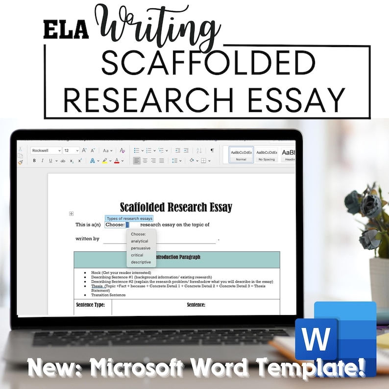 Scaffolded Research Essay Template, Writing Supports, IEP ...