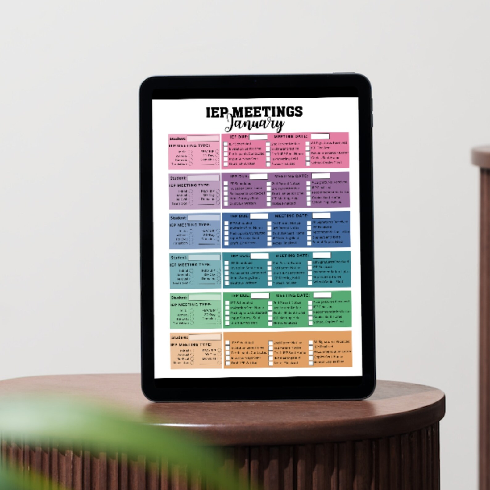 Digital Printable IEP Monthly Planning Sheets for Special Education ...