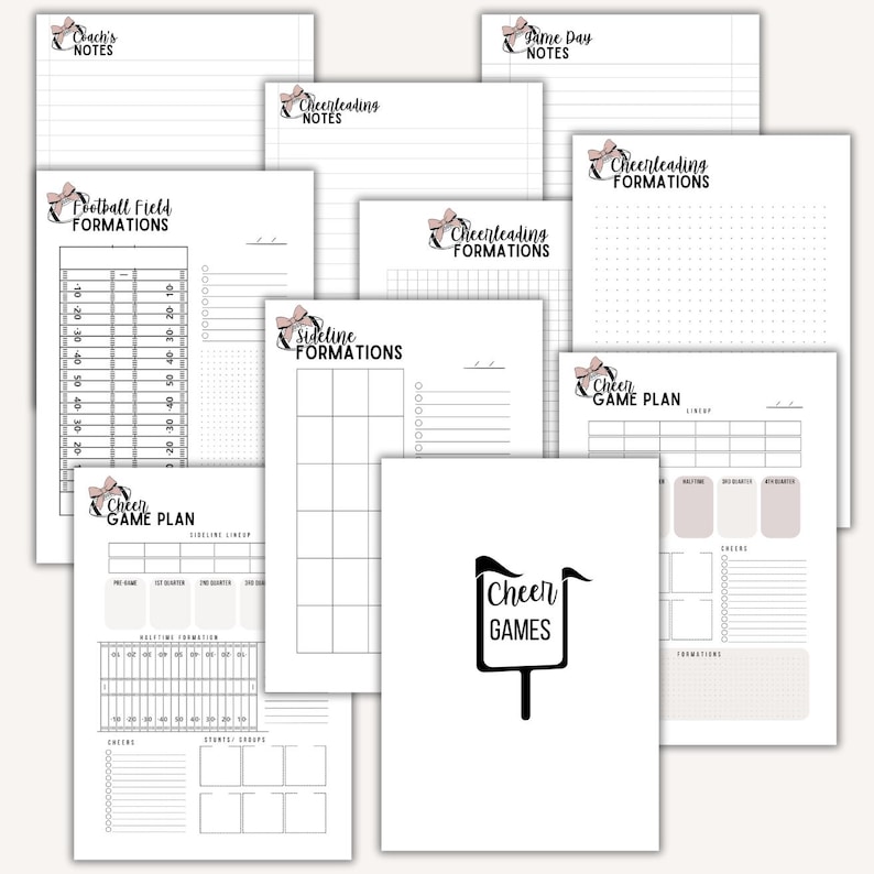Football Cheer Coach Planner: Printable Planning Sheets (PDF Download ...