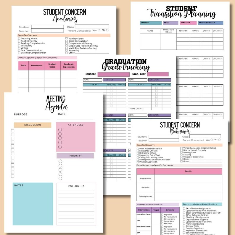 Digital Teacher Planner: Printable Colorful Watercolor, Best Teacher ...