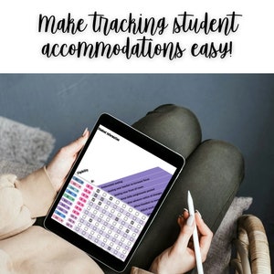 IEP Accommodations Overview Sheet: Special Education Tracking (google ...