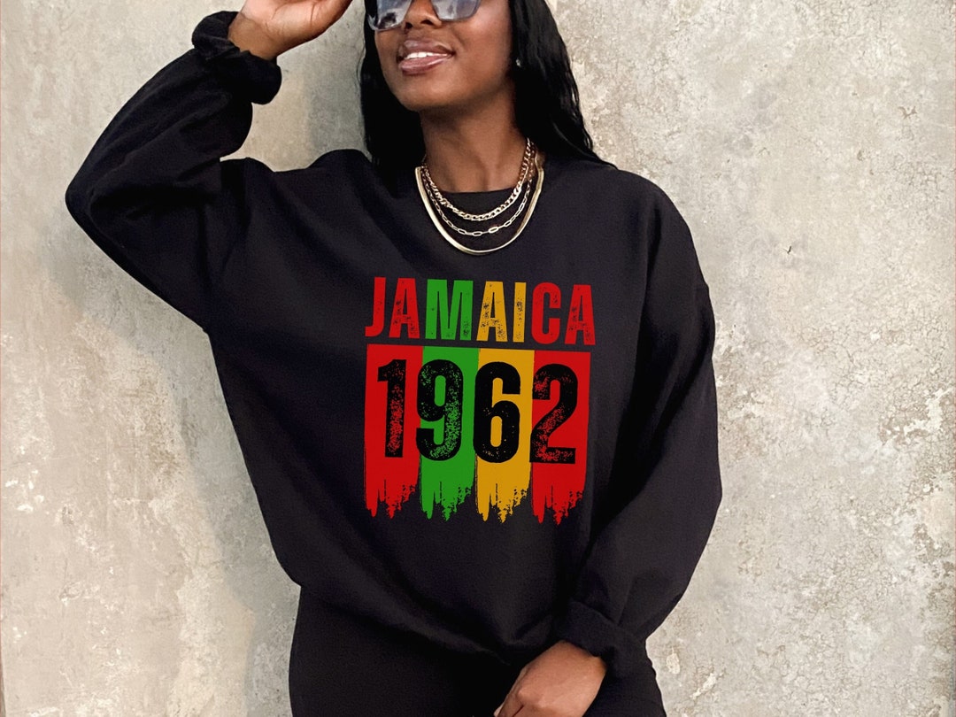 Jamaica 1962 Independence Day Sweater, Reggae Red Green Gold Unisex ...