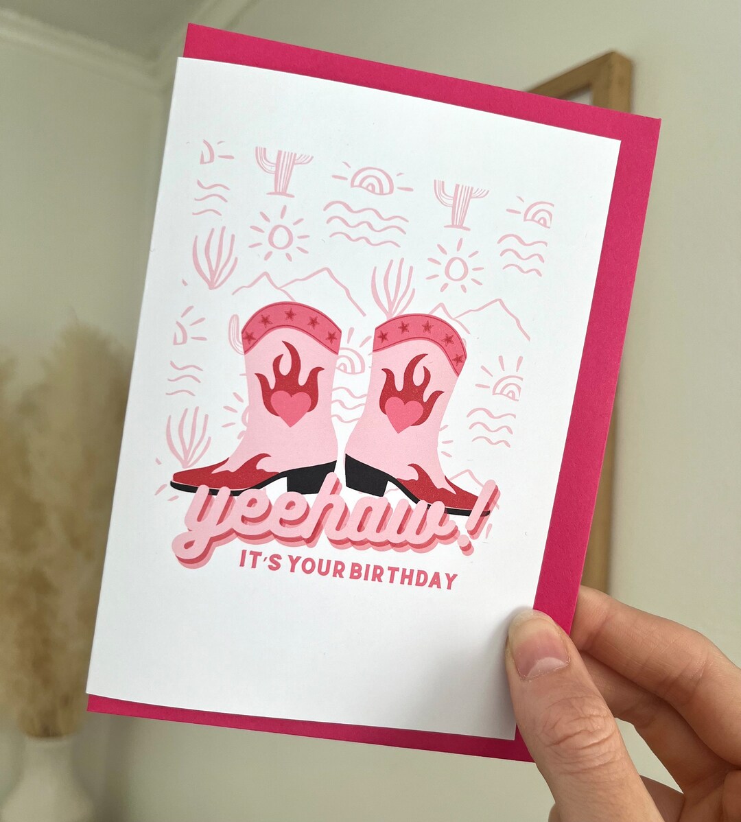 Cowboy Birthday Card Western Birthday Card Cowgirl Birthday Card Yeehaw ...