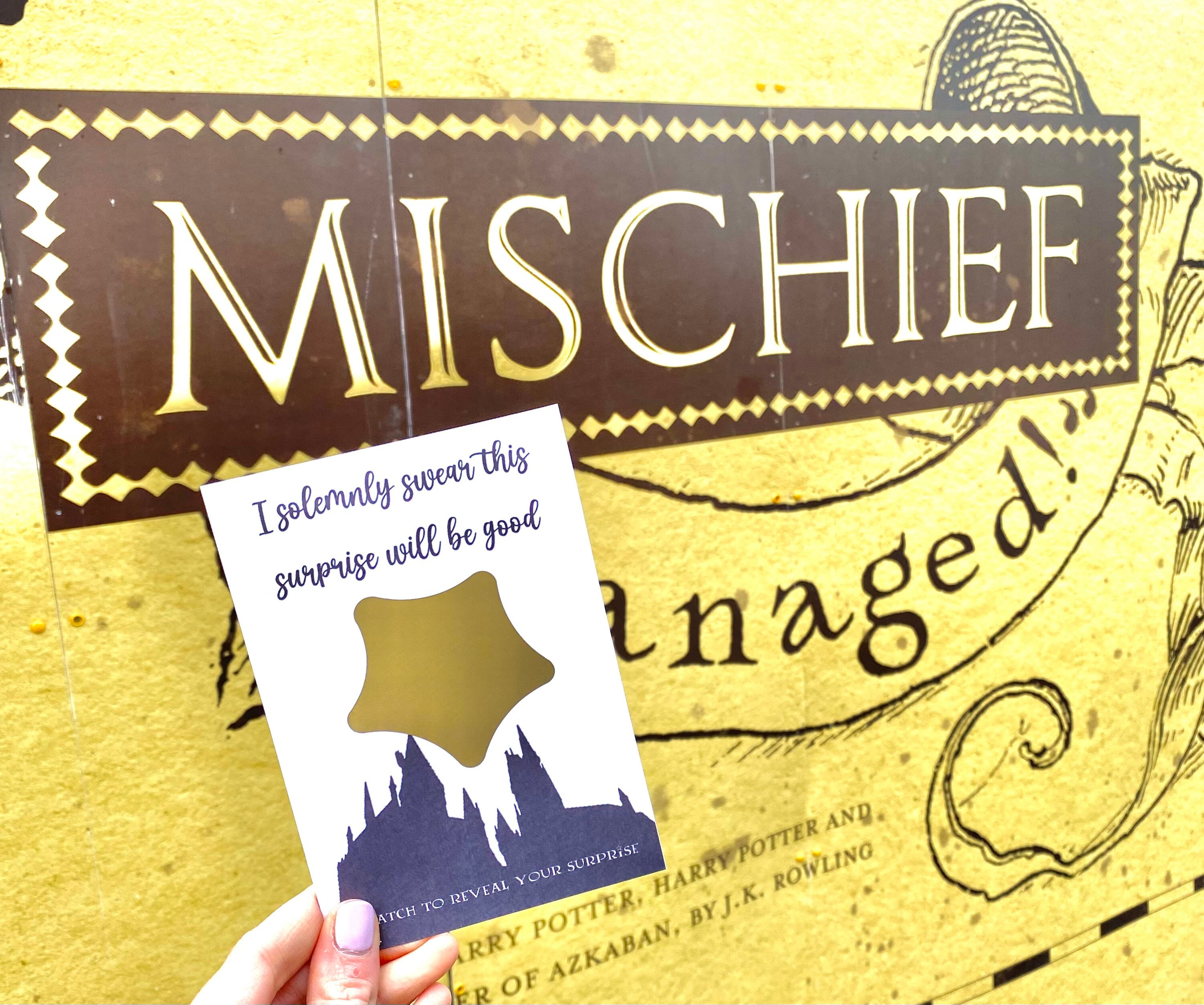 Harry Potter/wizard Scratch Reveal Card Birthday - Etsy UK