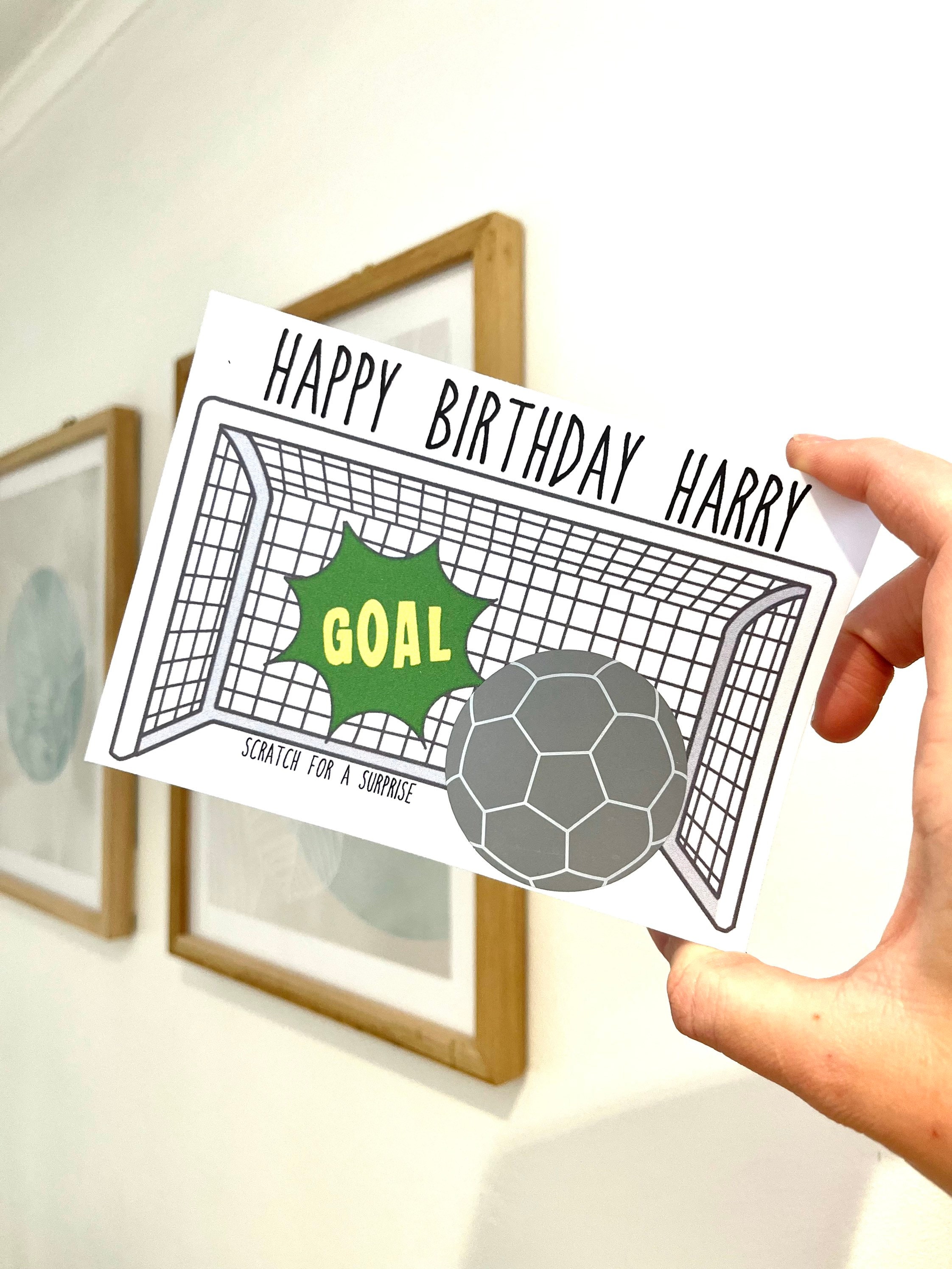 Football Scratch off Reveal Card Football Fan Football Player Surprise ...