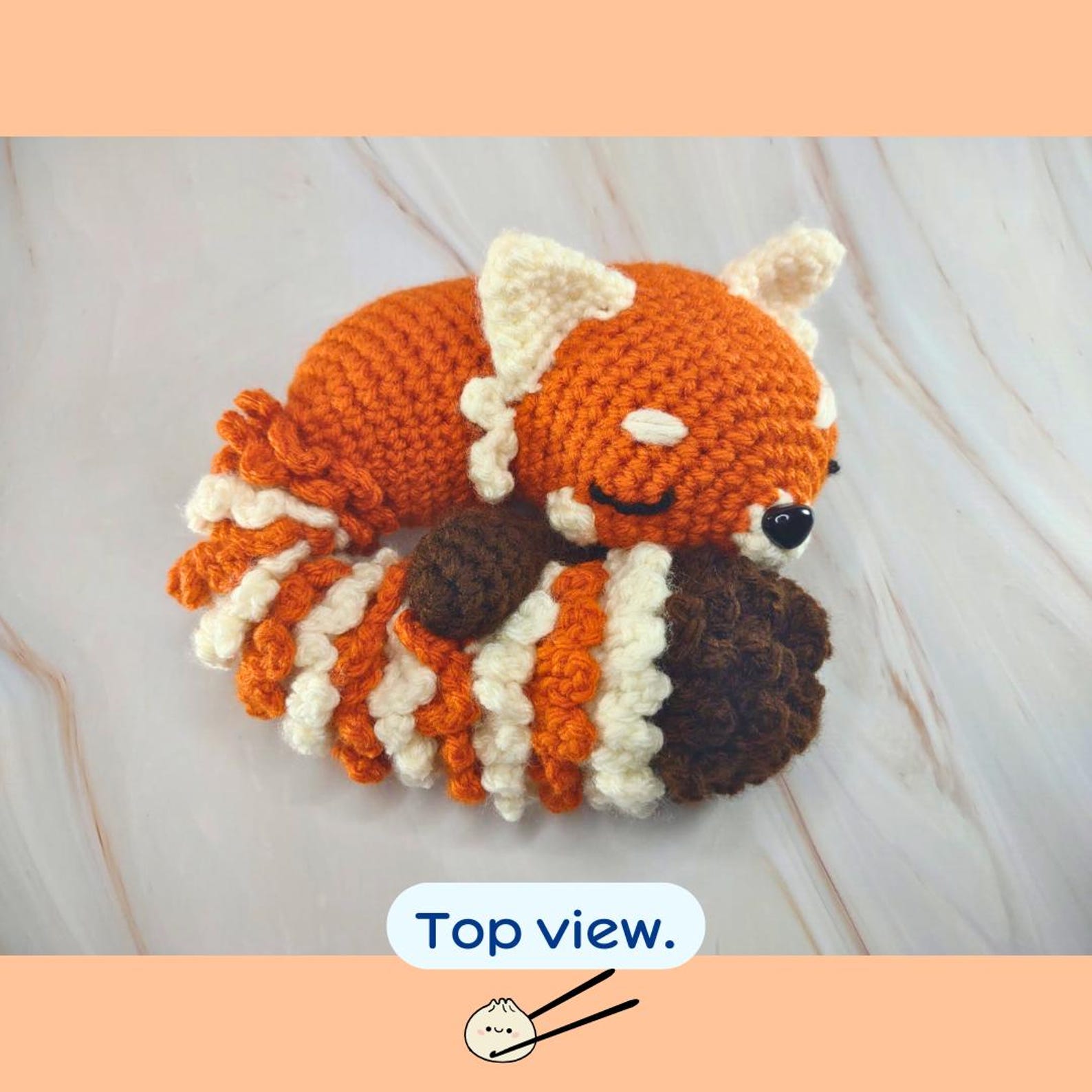 Red Panda Crochet Pattern Red Panda Amigurumi Pattern Crochet Red Panda ...