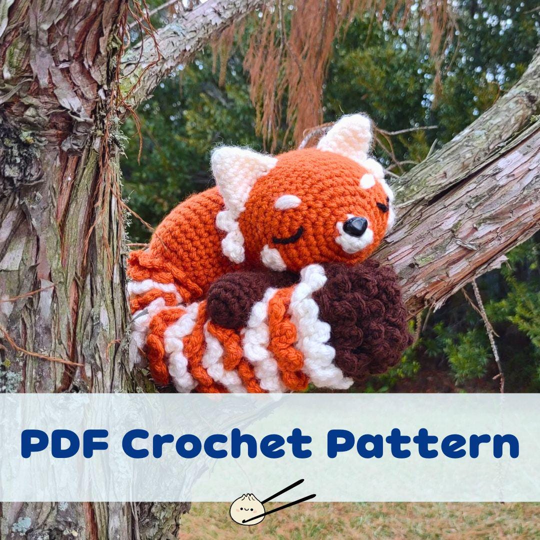 Red Panda Crochet Pattern Red Panda Amigurumi Pattern Crochet Red Panda ...