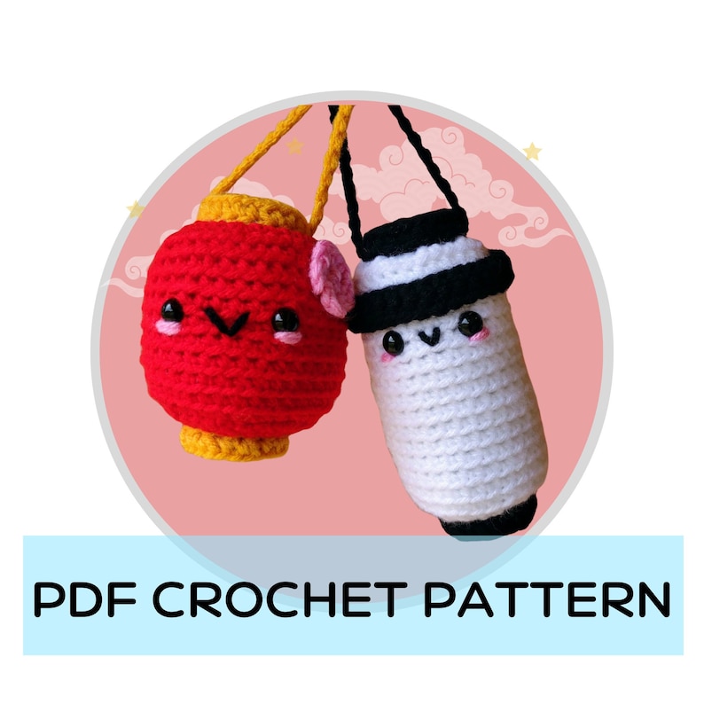 Crochet Japanese Lantern PDF Pattern Easy Amigurumi Lanterns - Etsy