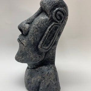 Easter Island Head Replica: Moai Sculpture, Polynesian Decor, Art ...