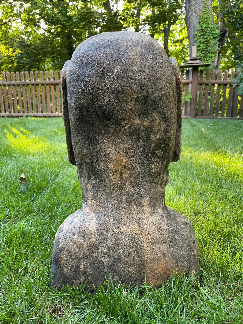 Easter Island Head, Moai Sculpture: Garden Art, Art History - Etsy