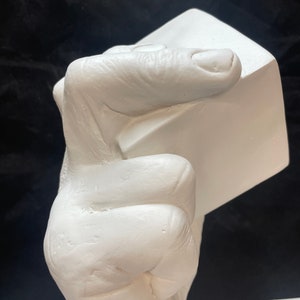 Vintage Plaster Hand Sculpture With Cube: Drawing Cast Art Education - Etsy