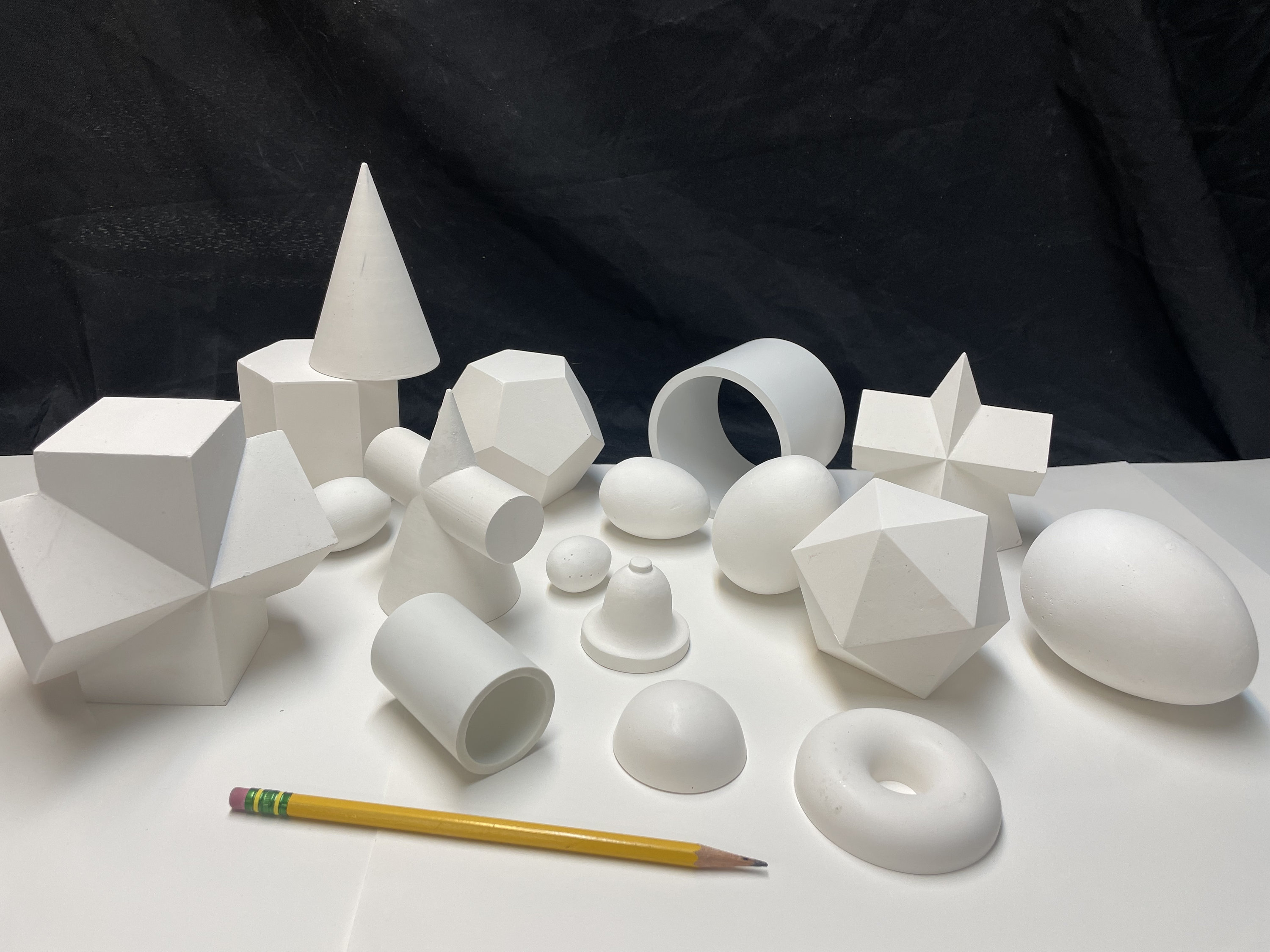 Plaster Geometric Shapes: Classic Drawing Set, Art Education - Etsy