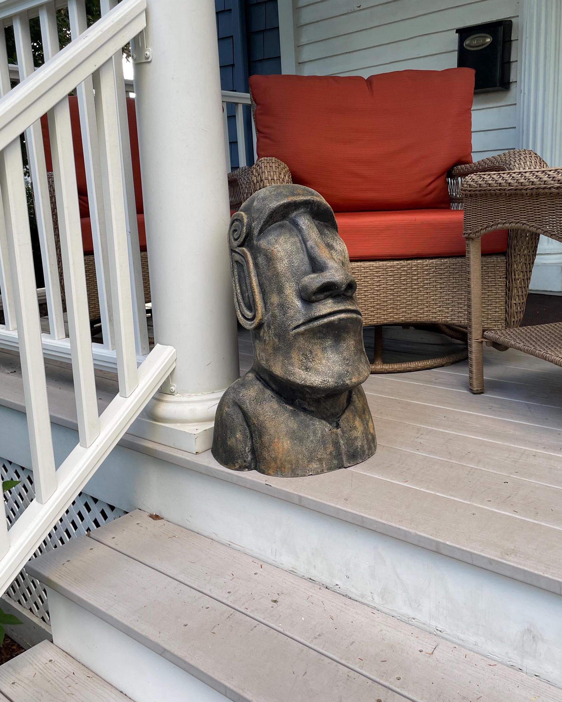 Easter Island Head, Moai Sculpture: Garden Art, Art History - Etsy