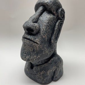 Easter Island Head Replica: Moai Sculpture, Polynesian Decor, Art ...