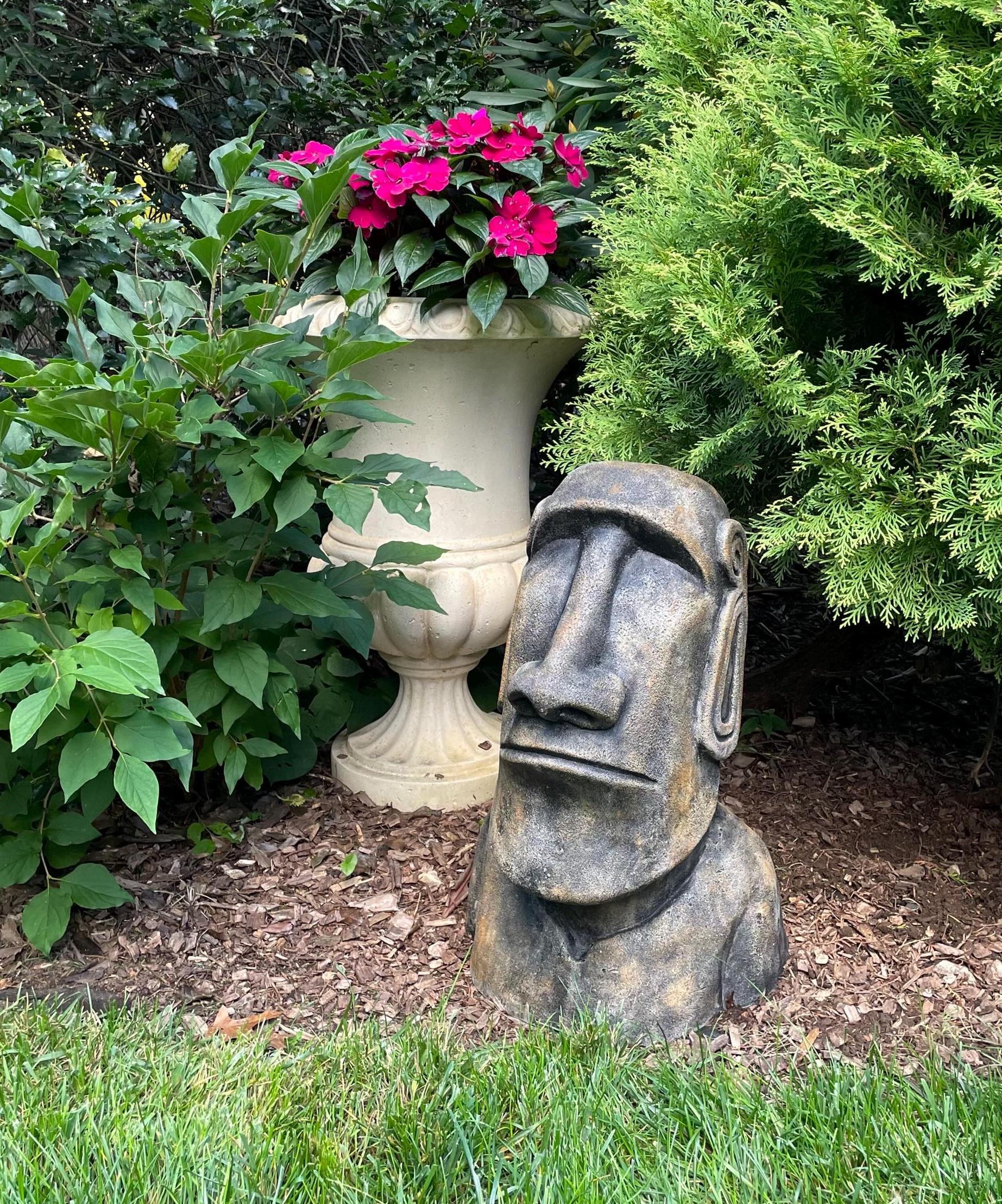 Easter Island Head, Moai Sculpture: Garden Art, Art History - Etsy