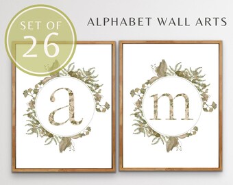 Wildflower Alphabet Wall Art | Letter V Violet | Classroom or Kid’s ...
