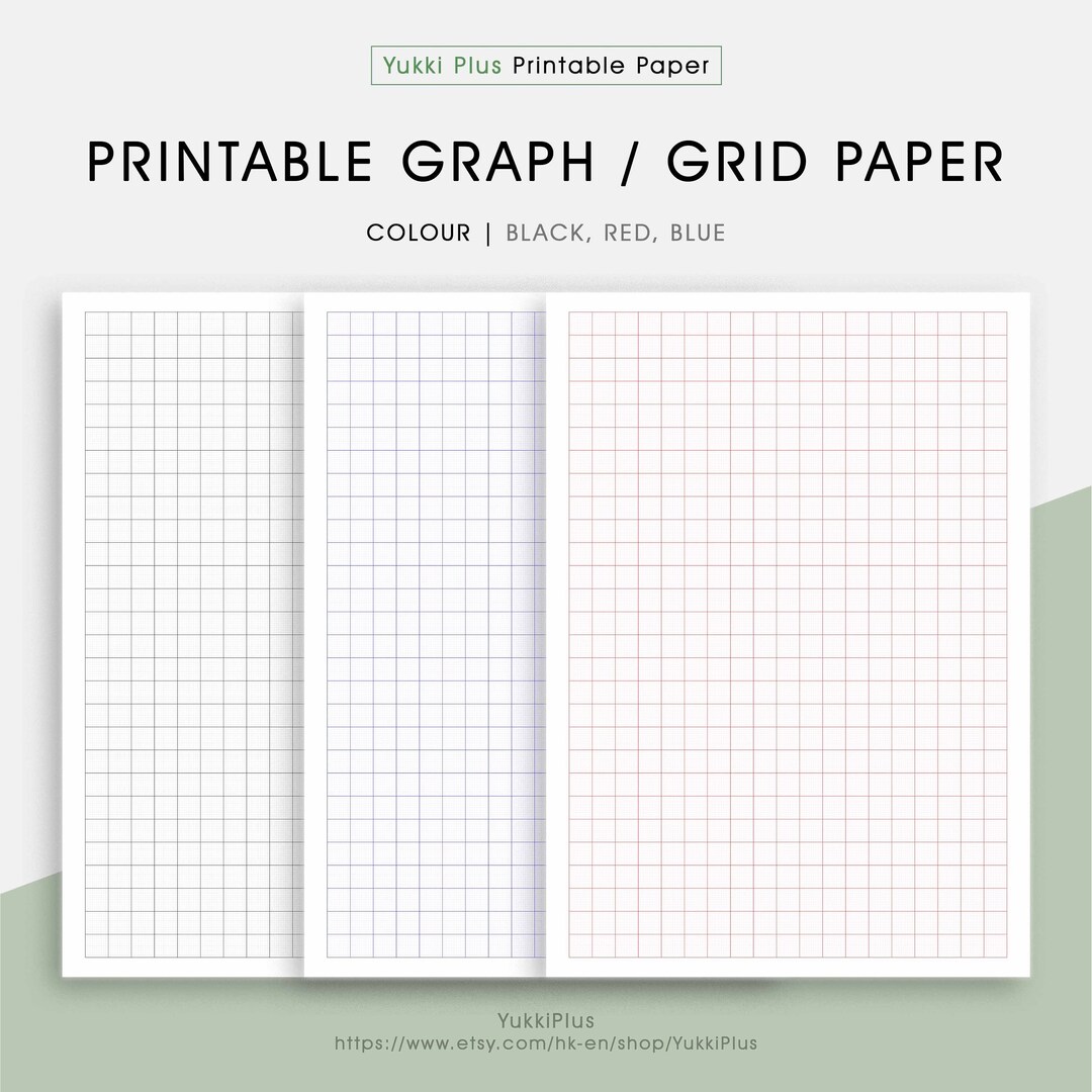 New!graph Grid Paper, Grid Page Inserts, Square Grid, Multi Colored ...