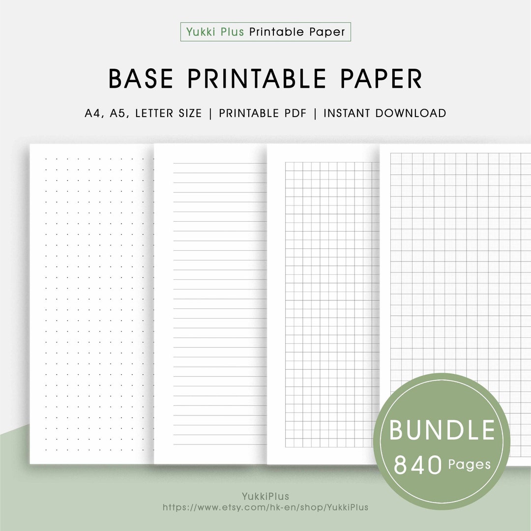 NEW LAUNCH! Printable Paper,planner Printable,dot Grid,lined Paper ...