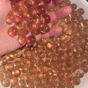 Pink Peach Coral Clear Marbles, 10, 15 or 25 Champion Peach Pink ...