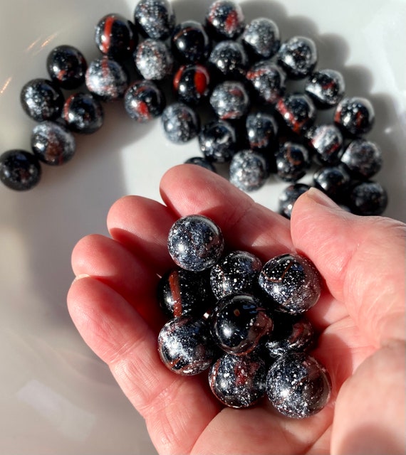 Set of 5 or 10 dracula Mega Marbles Glass Marbles 9/16 | Etsy