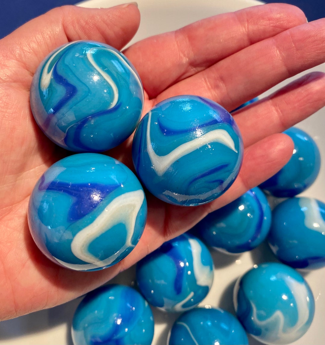 One Gorgeous Ice Mega Marble Glass Marbles, 1 3/8 35mm, Large Boulder ...