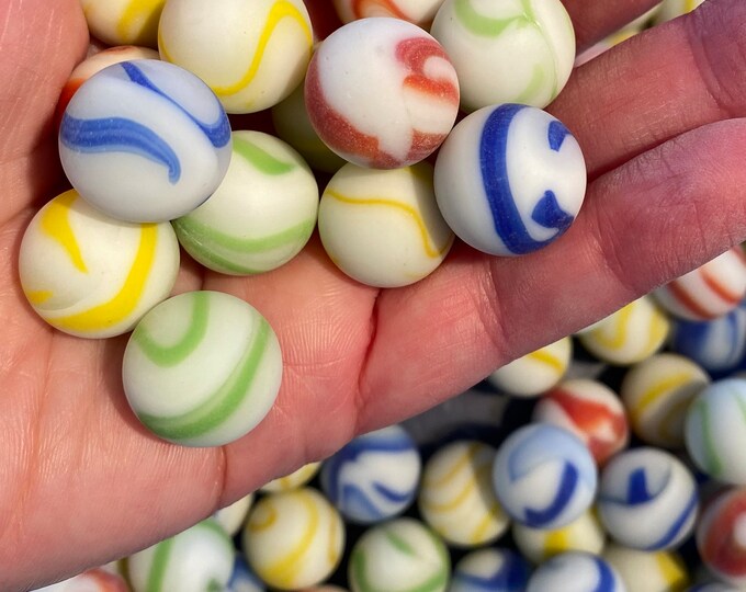New for 2023! Set of 5 Frosted Old Fashion Mega Marble Glass Marbles, 5 ...