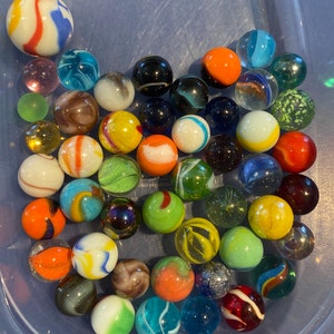 Summer Special 50 Marbles 14mm-16mm, 1 Shooter & Bag Regular, Imperial ...