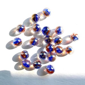 Set of 5 “sunrise Funfair” Mega Marble Cats Eye Marbles, 5/8” 16mm ...