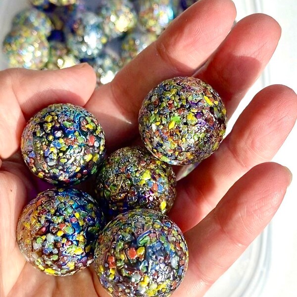 Colored Glass Marbles - Etsy