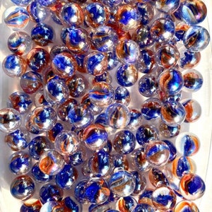 Set of 5 “sunrise Funfair” Mega Marble Cats Eye Marbles, 5/8” 16mm ...