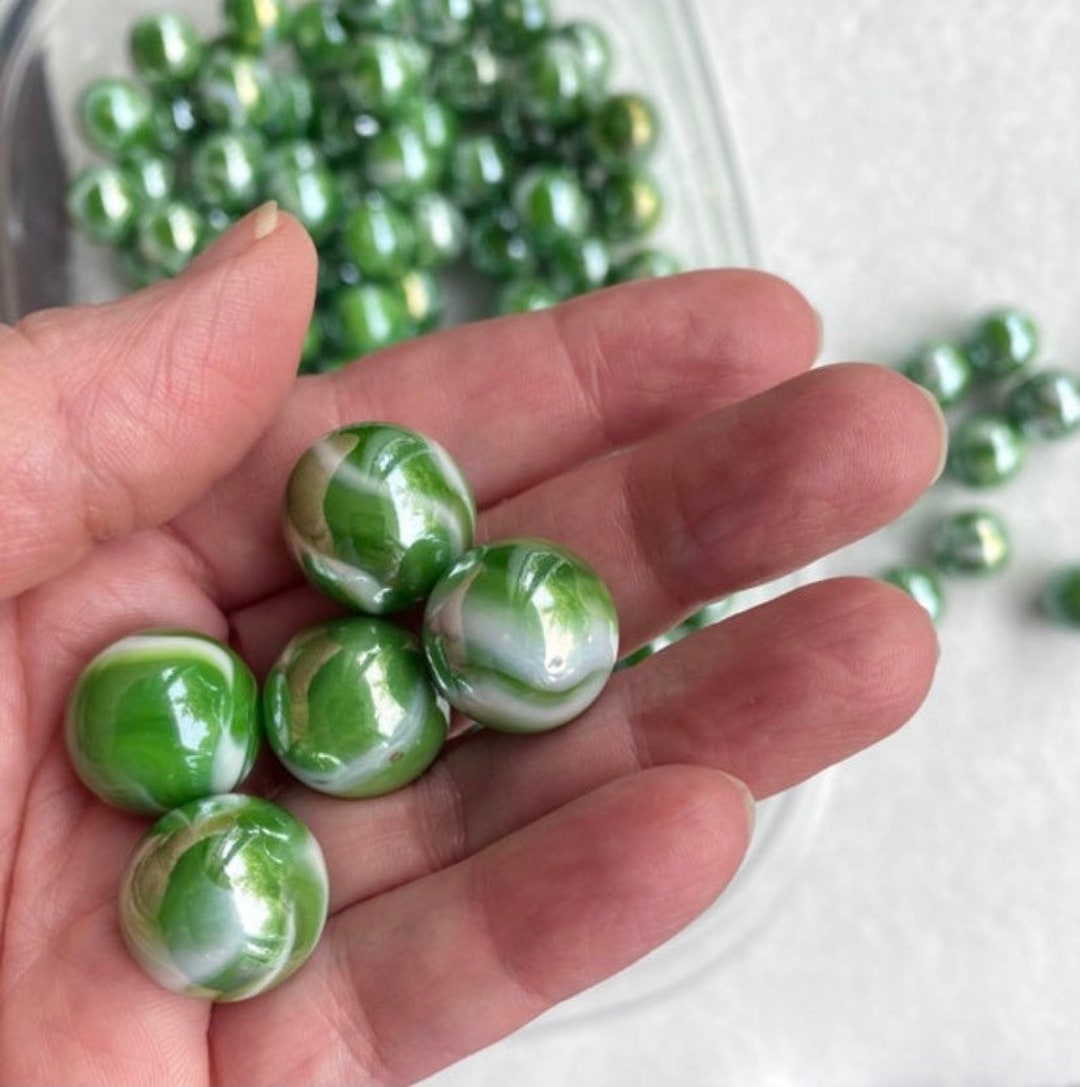 Set of 5 or 10 fungus Mega Marbles Glass Marbles, 5/8 16mm, Iridescent ...