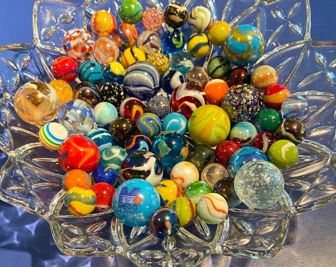 Mega Fun Marbles Player Bundle Pack of 57 Different Styles in 14mm ...