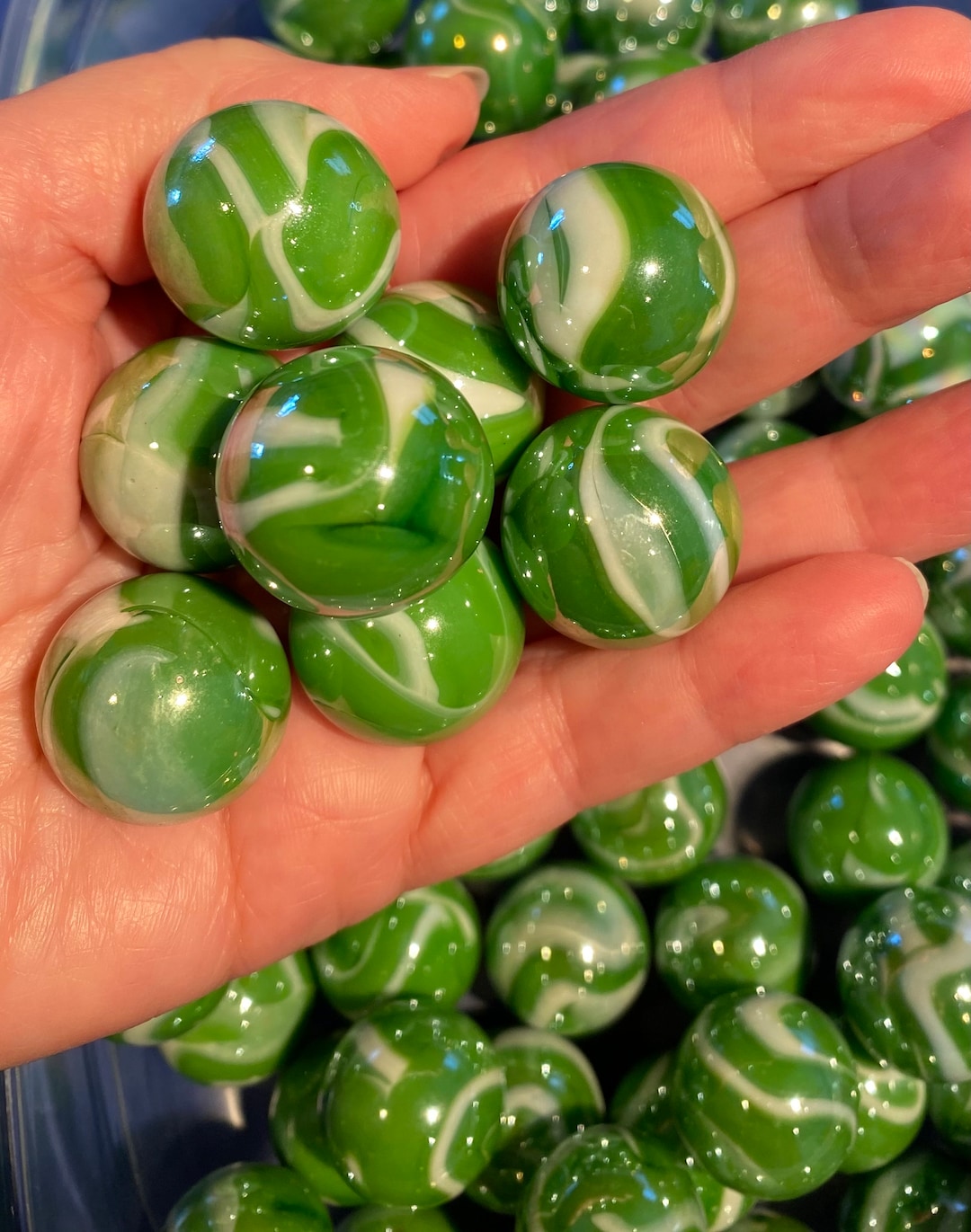 One or Set of 5 fungus Mega Marble Glass Marble Shooters, 7/8 22mm ...