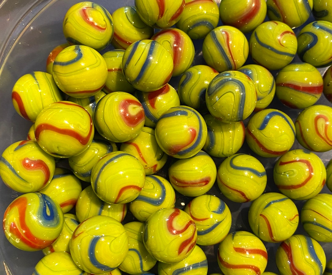 Set of 5 RETIRED chameleon Mega Marbles Glass Marbles 5/8 - Etsy