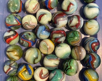 5 Gorgeous Premium Dave’s Appalachian Swirl D & E Marbles, 18mm 20mm 3/ ...