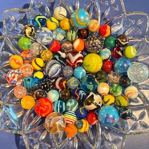Set of 5 “sunrise Funfair” Mega Marble Cats Eye Marbles, 5/8” 16mm ...
