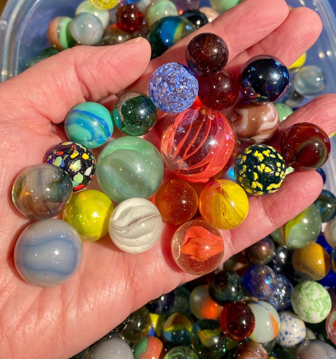 Summer Special 50 Marbles 14mm-16mm, 1 Shooter & Bag Regular, Imperial ...
