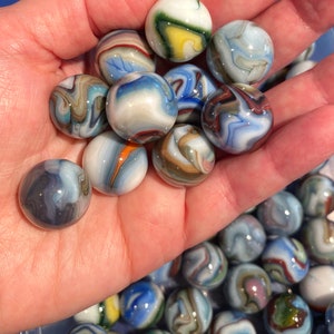 5 Gorgeous Premium Daves Appalachian Swirl Patriot Marbles, 18mm 20mm 3 ...