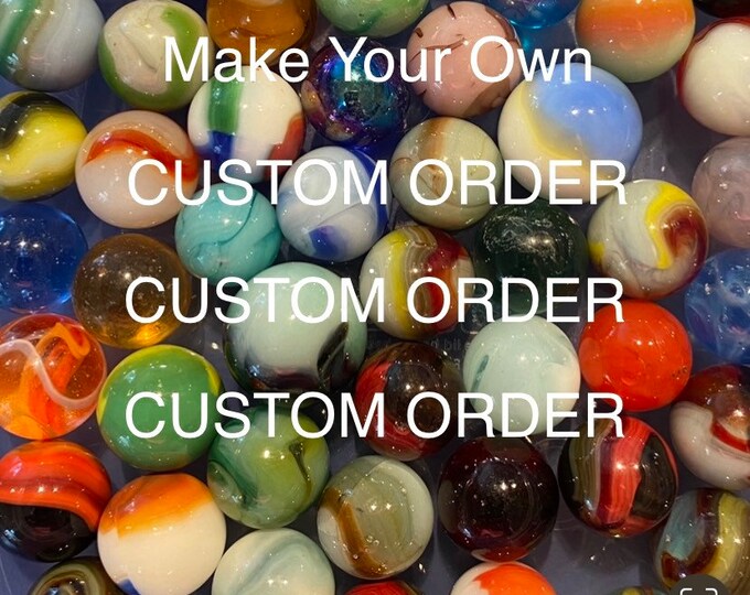 25 Custom Marble Collection YOU CHOOSE 25 DIFFERENT Marbles Marbles ...