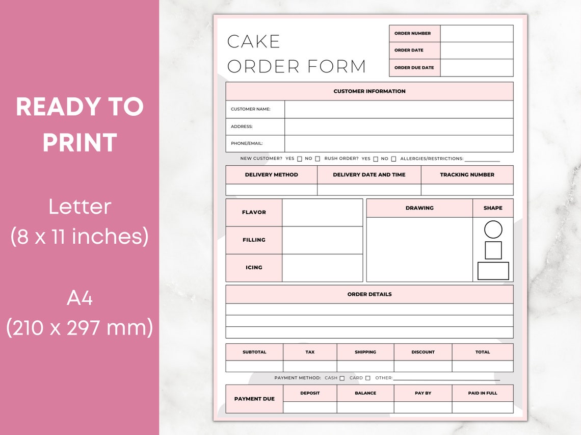 Bakery Business Forms Template Bundle, Bakery Editable Invoice Canva ...
