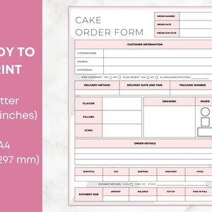 Bakery Business Forms Template Bundle, Bakery Editable Invoice Canva ...
