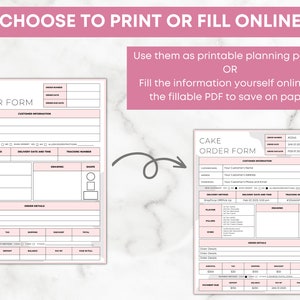 Bakery Business Forms Template Bundle, Bakery Editable Invoice Canva ...