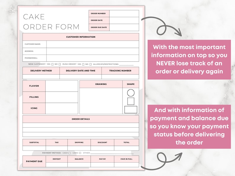 Bakery Business Forms Template Bundle, Bakery Editable Invoice Canva ...