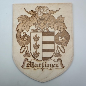 Martinez Family Crest - Heraldry Shield - Coat of Arms - Etsy