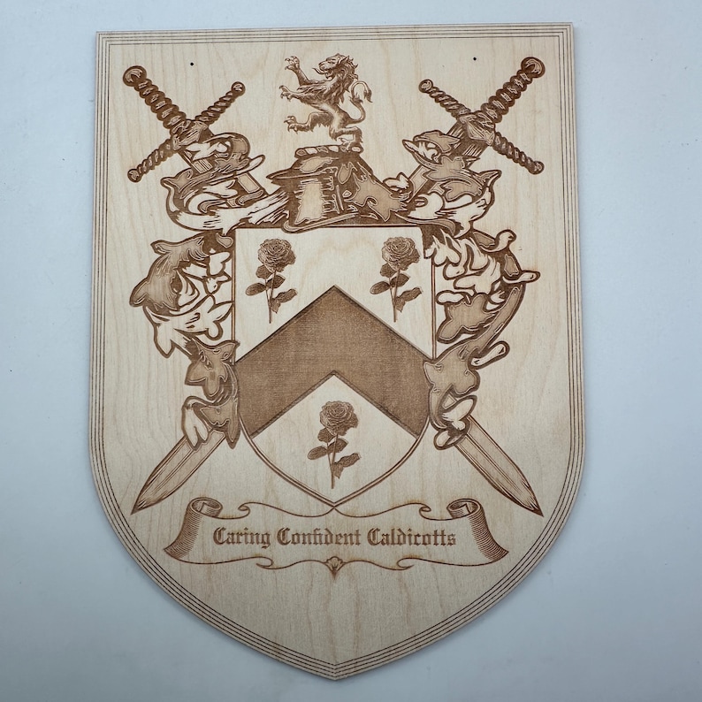 Caldicott Family Crest - Heraldry Shield - Coat of Arms - Etsy