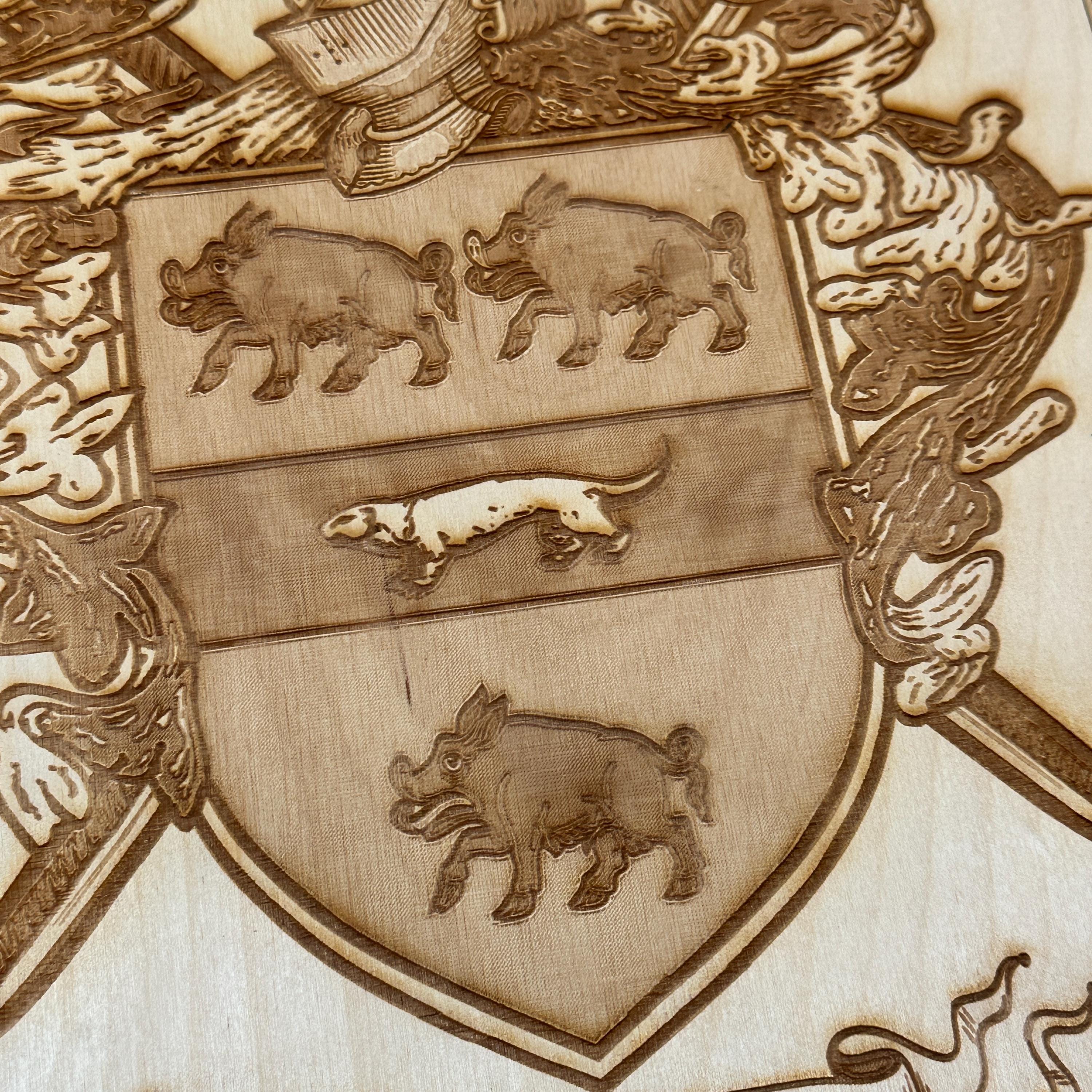 Sweeney Family Crest - Coat of Arms - Heraldry Shield - Etsy