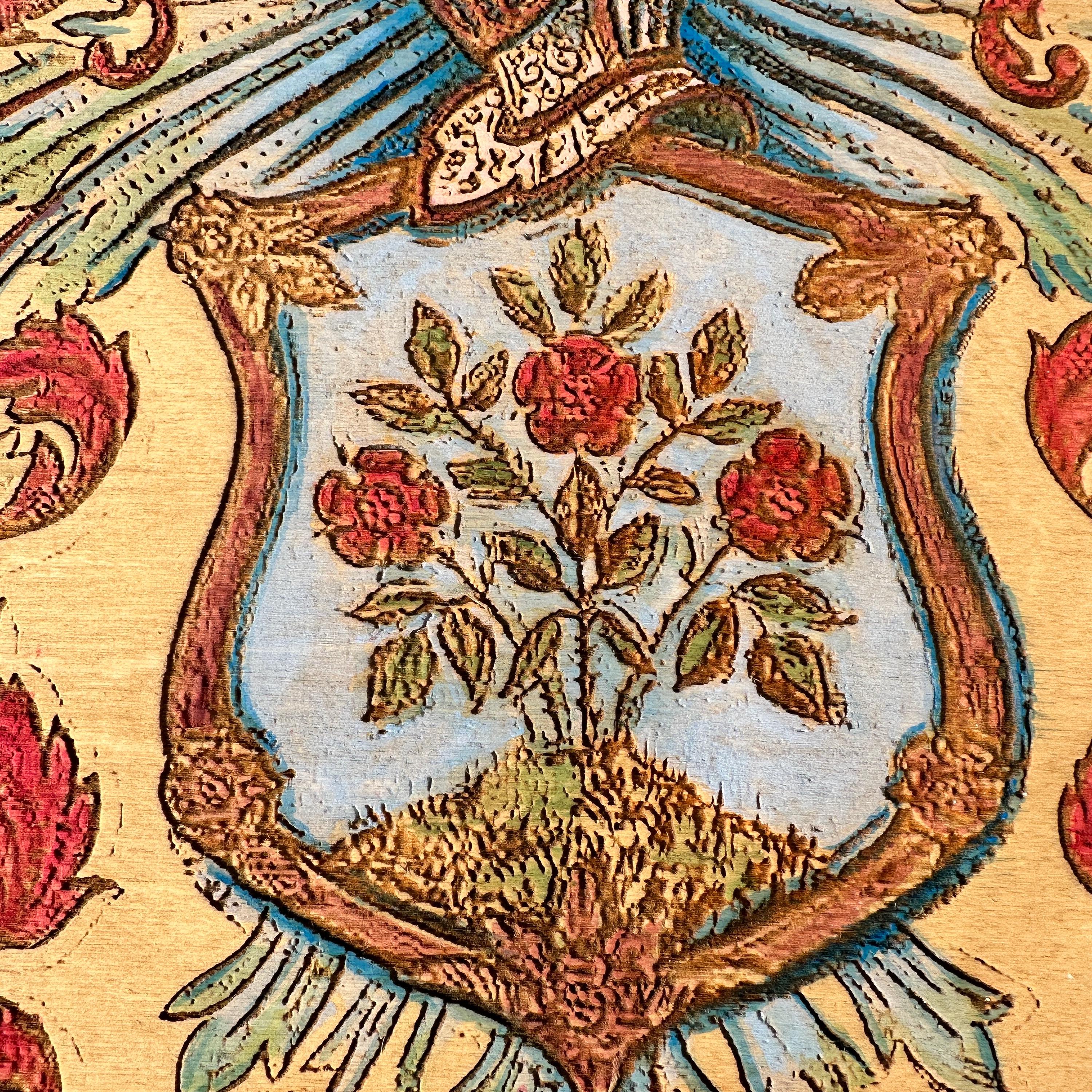 Roosevelt Painted Family Crest - Coat of Arms - Heraldry Shield - Etsy